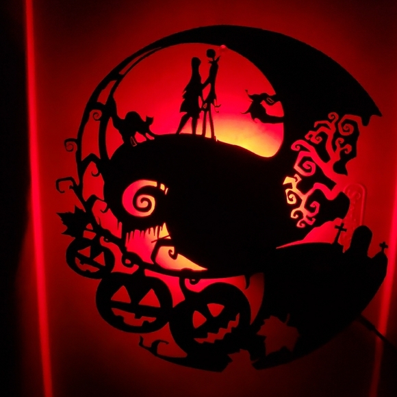 Accents | Halloween Themed Silhouette Wall Art Nightmare Before ...